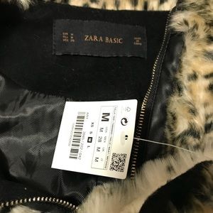 Zara | Jackets & Coats | New Zara Basic Womens Leopard Print Coat Large ...